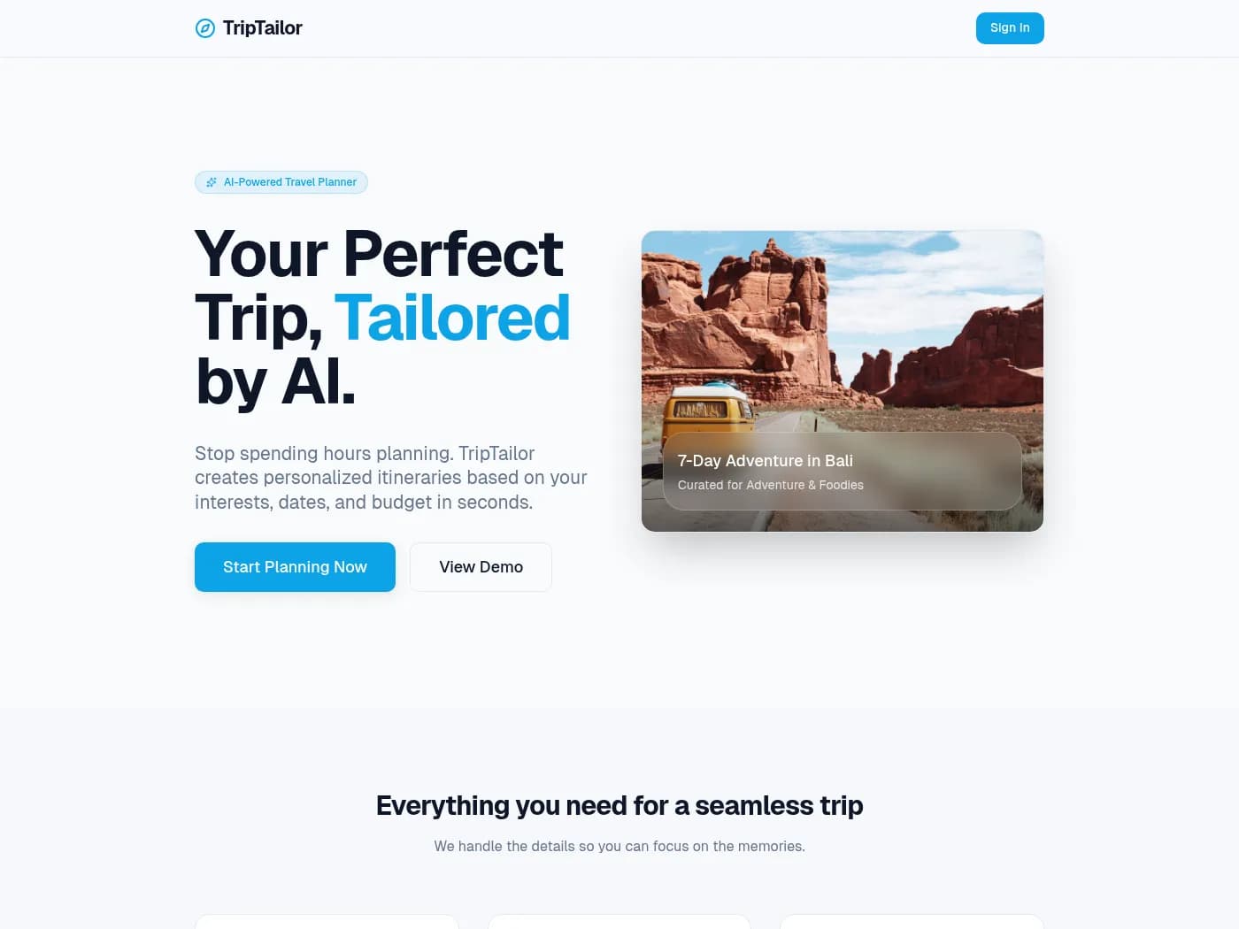TripTailor Planner