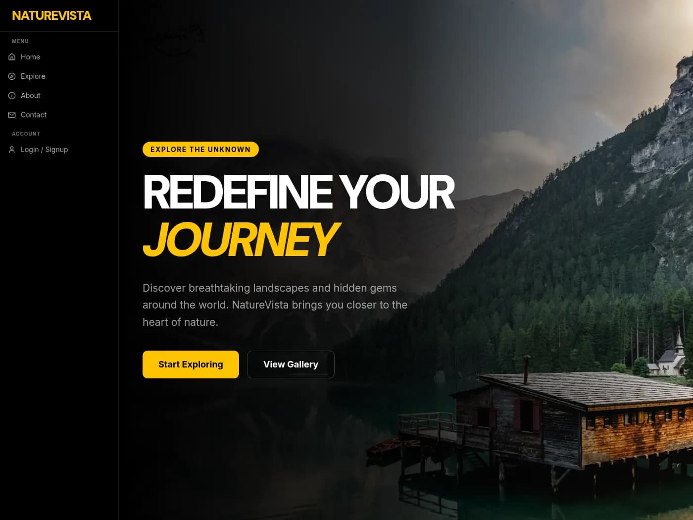 NatureVista Travel Site