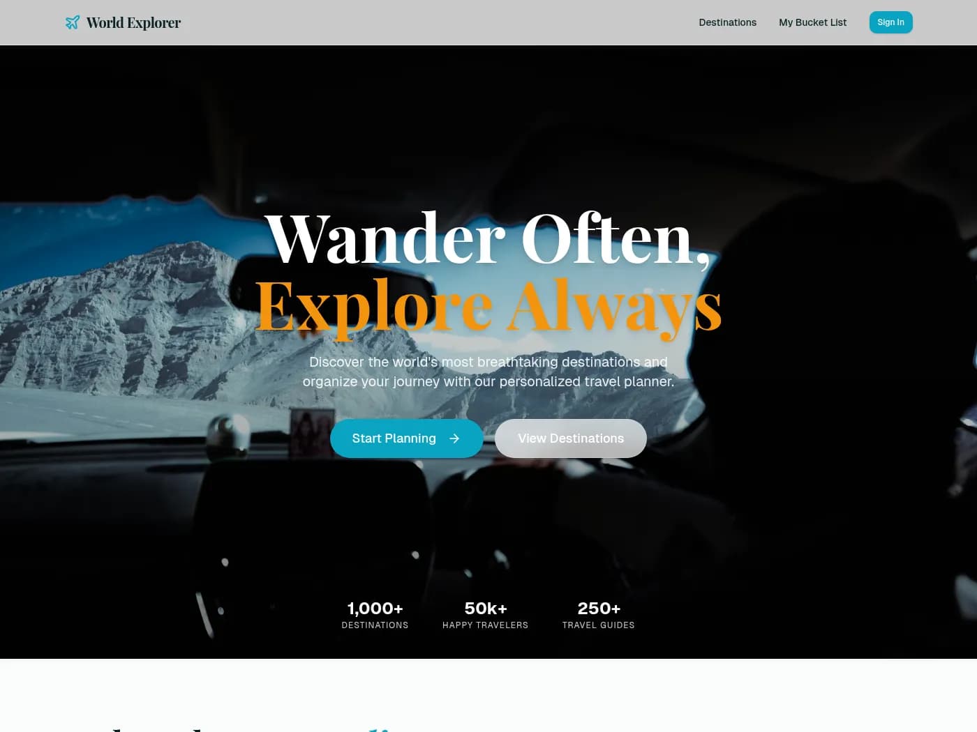 World Explorer Website