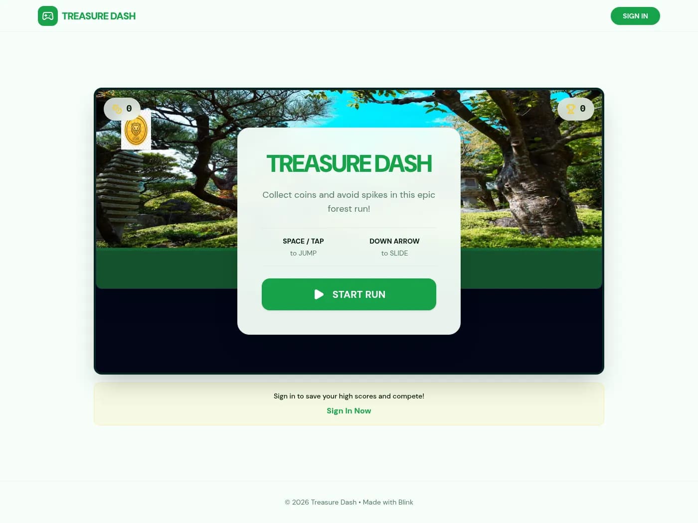Treasure Dash Runner