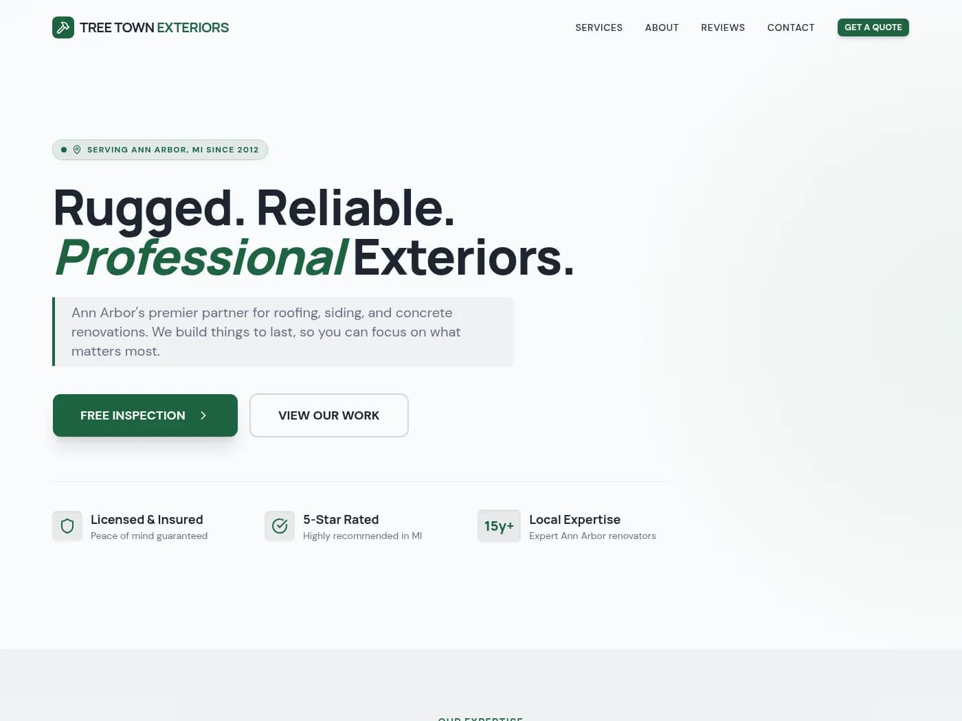 Tree Town Exteriors Site