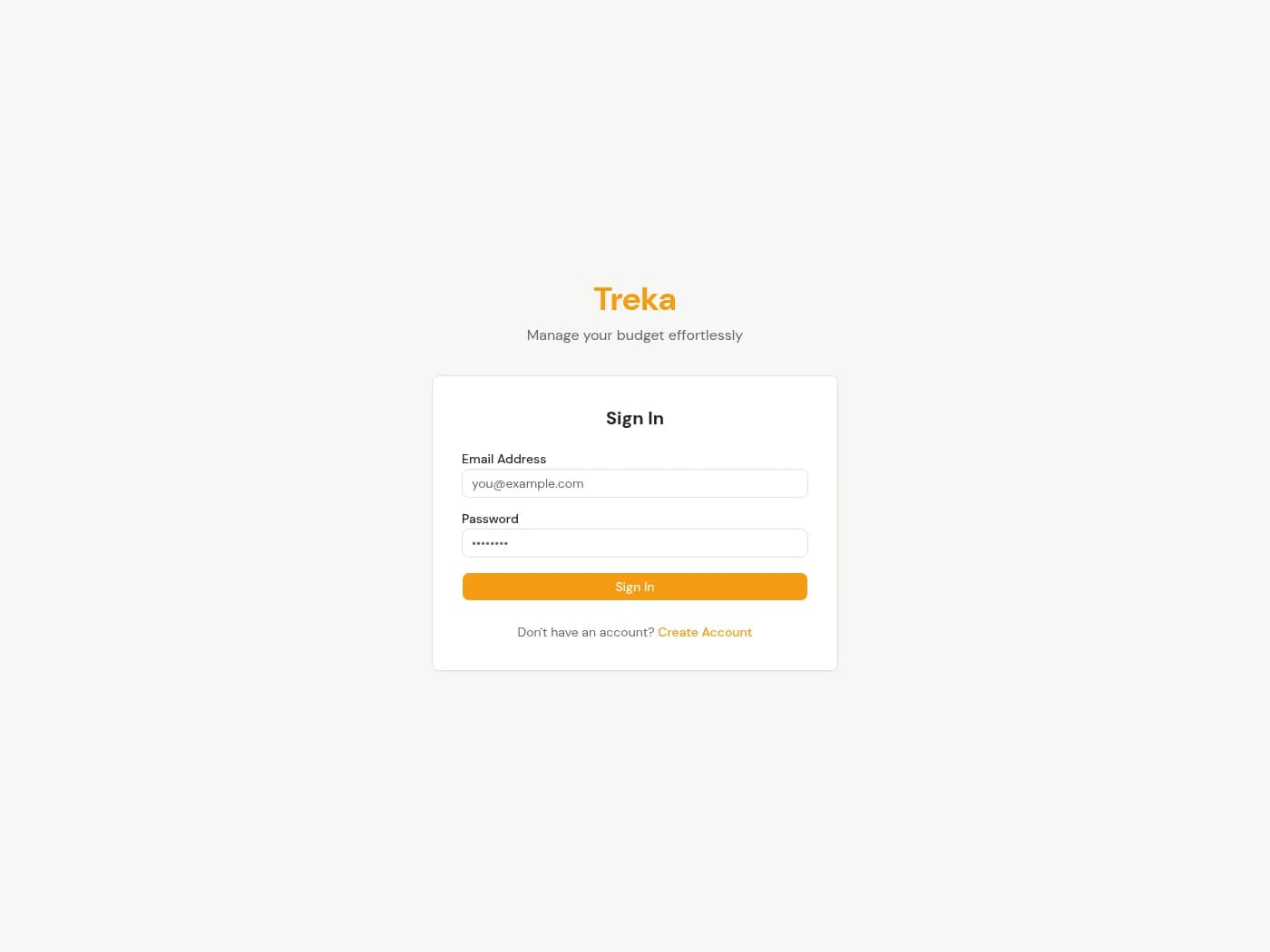 Treka Budget Manager