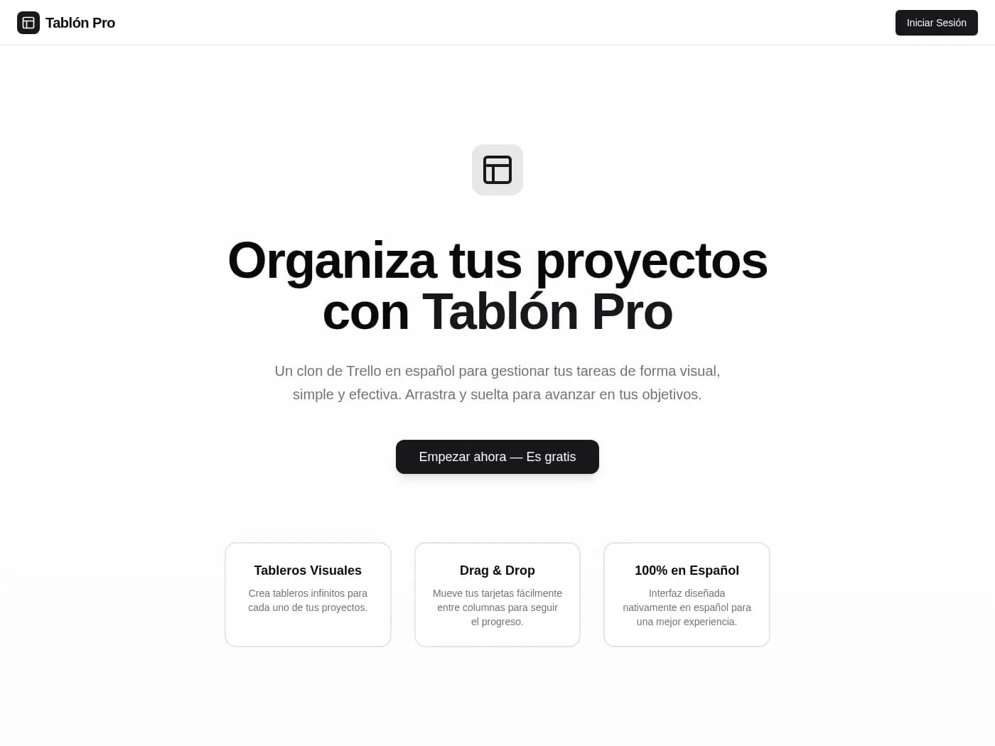 Tablón Pro (Clon Trello)