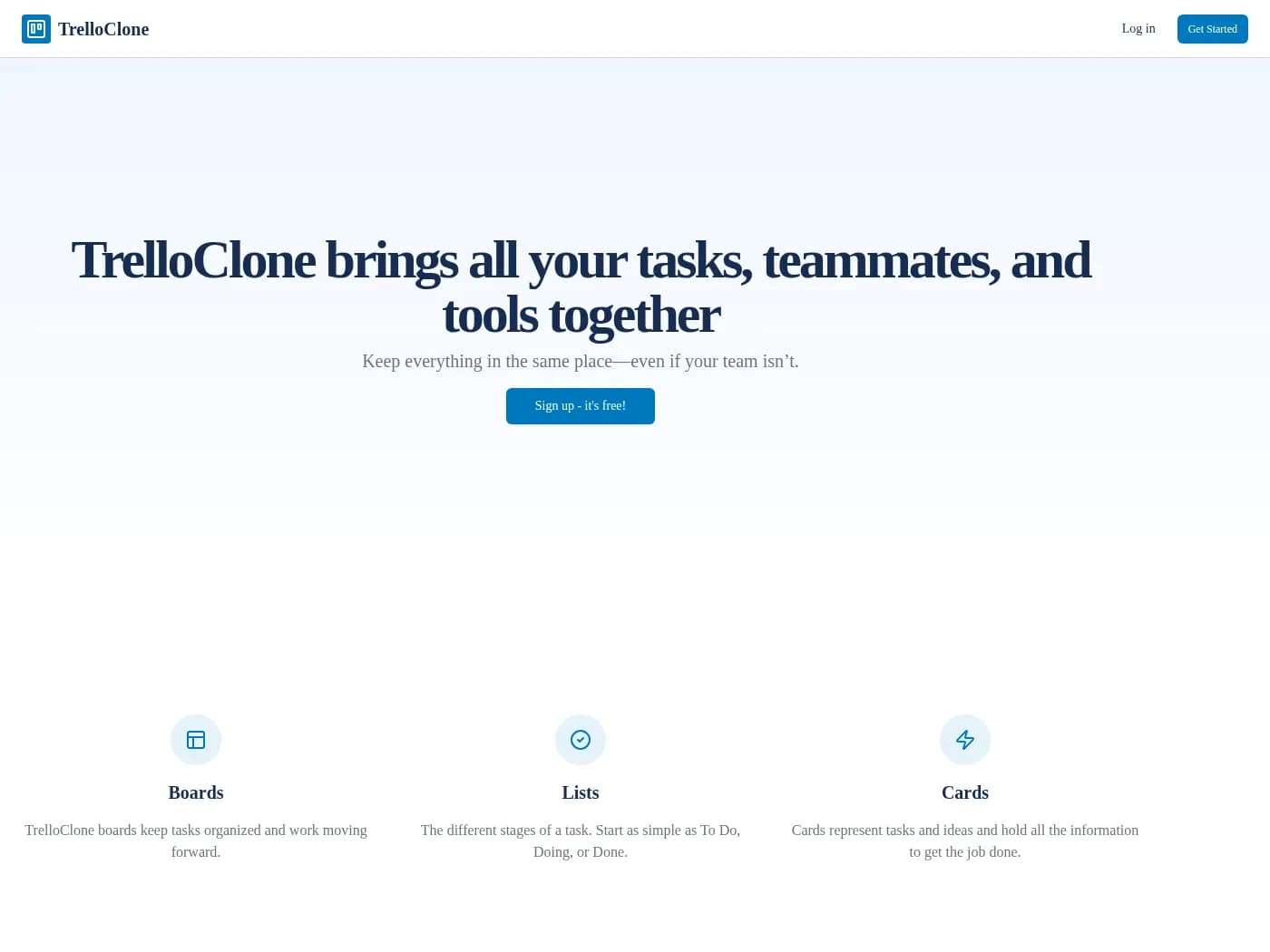Trello Clone Board