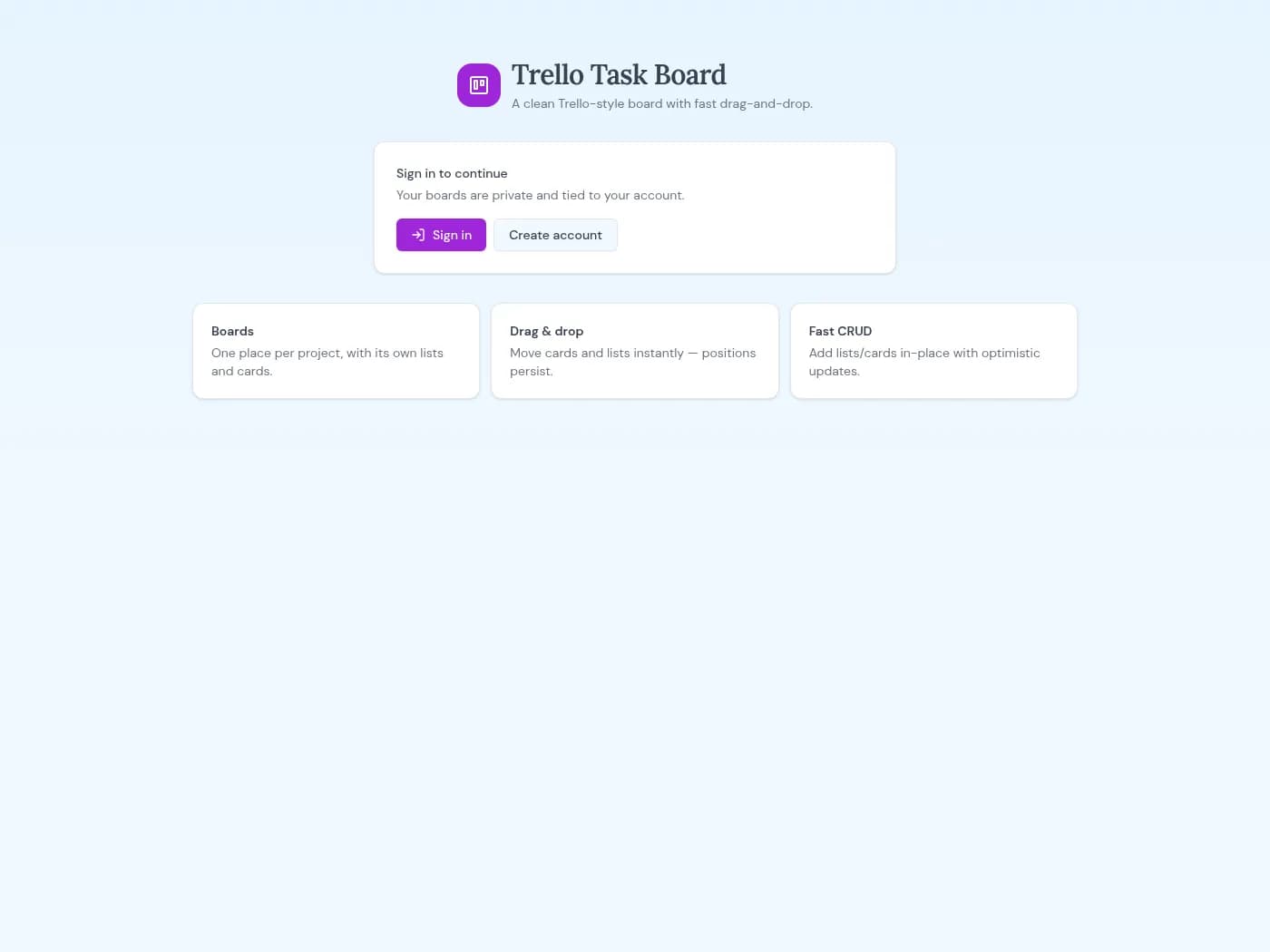 Trello Task Board