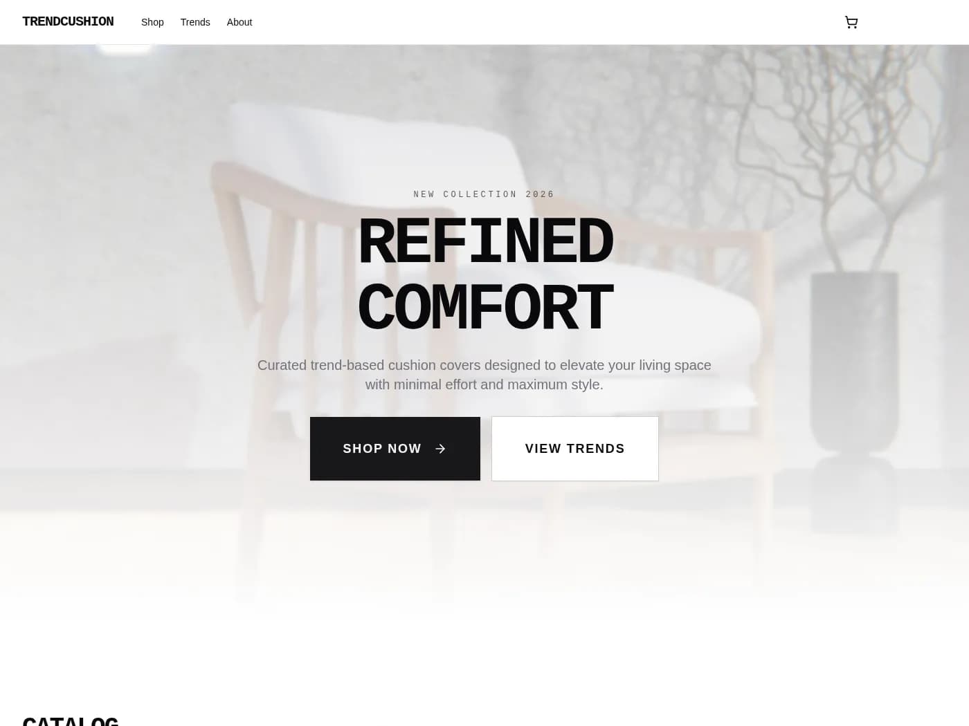 TrendCushion Storefront