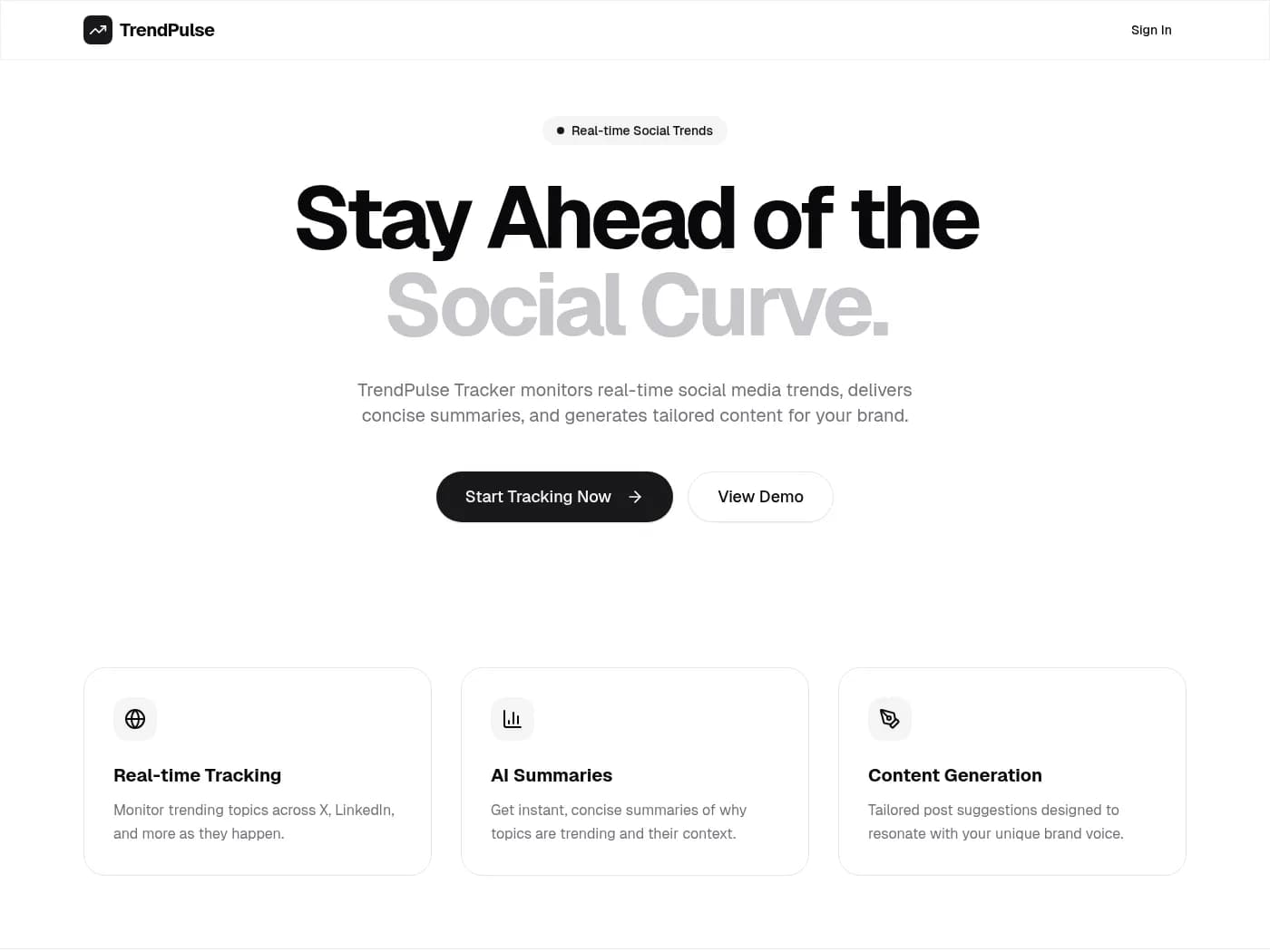 TrendPulse Tracker