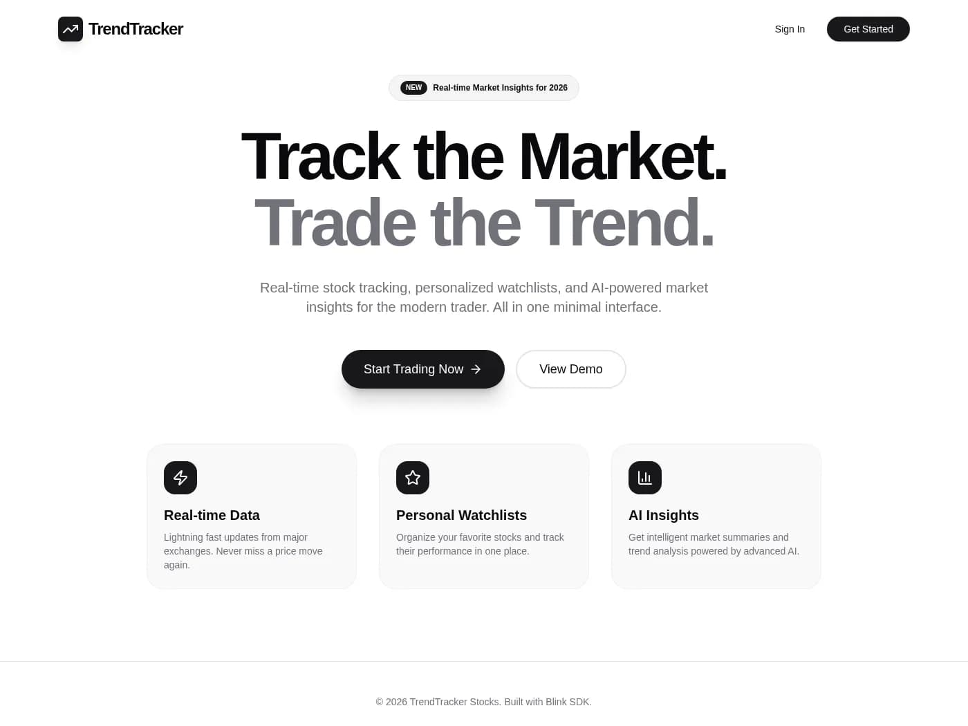 TrendTracker Stocks App