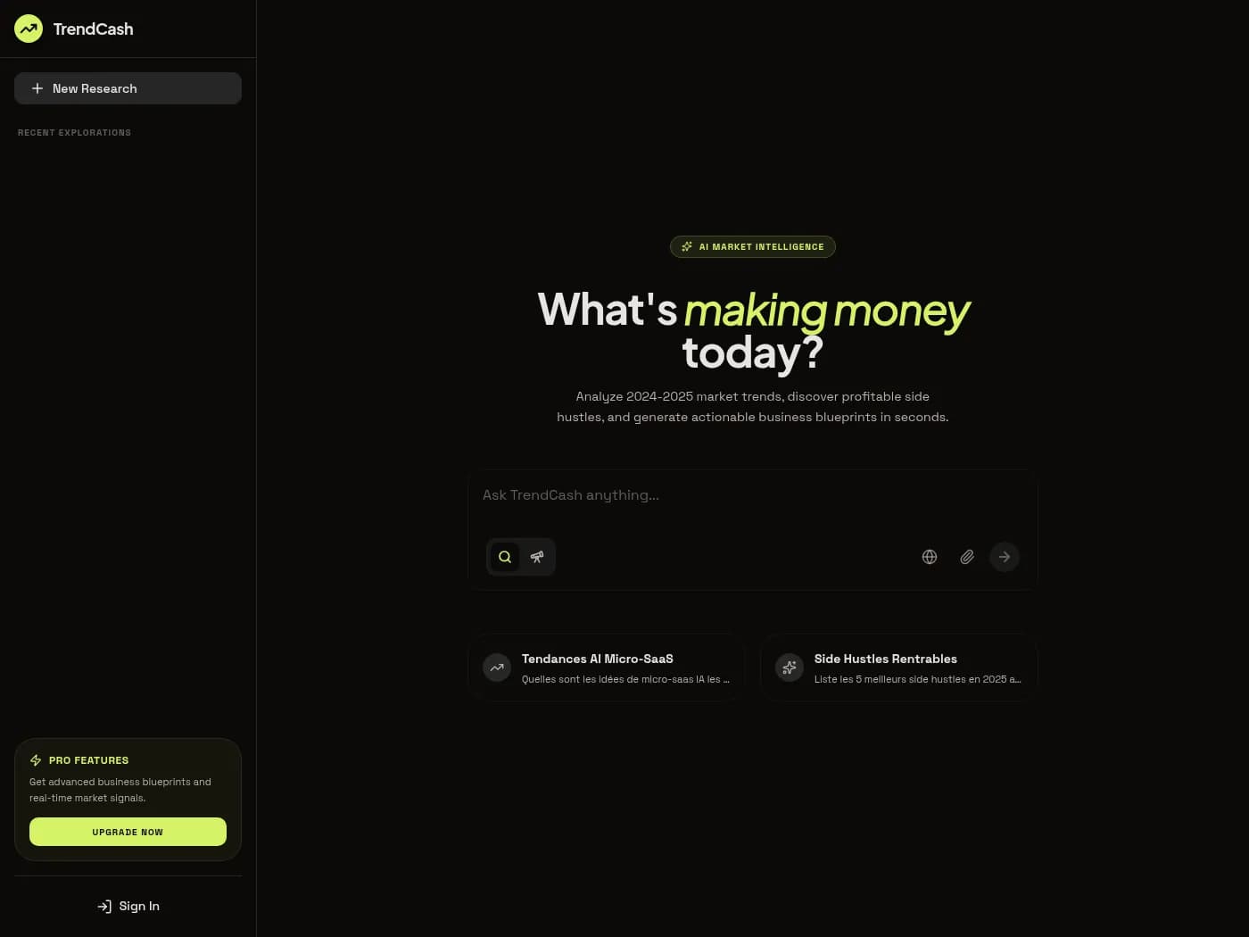 TrendCash Insight Hub