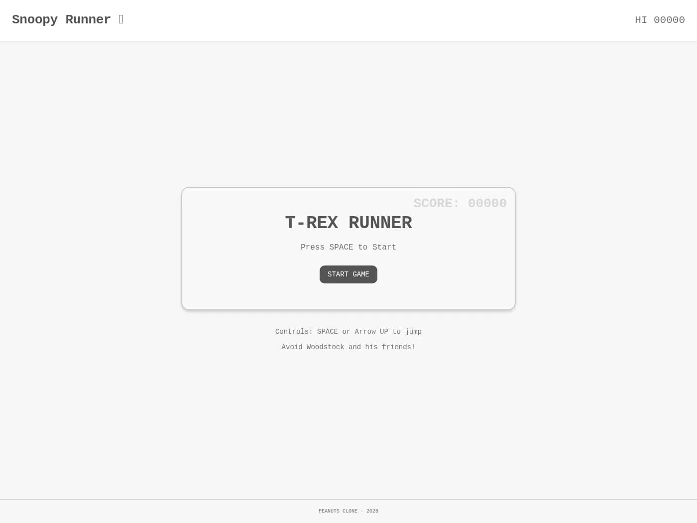 T-Rex Runner Clone