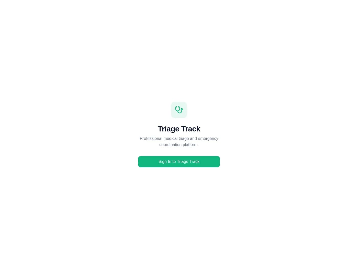 Triage Track Web App