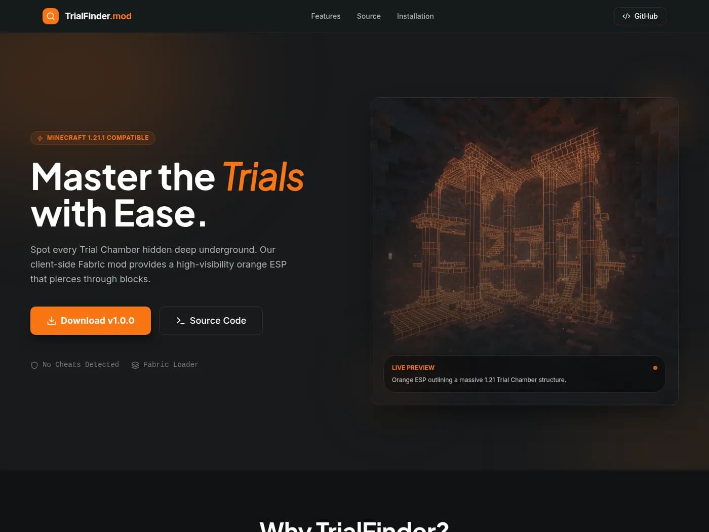 Trial Chamber Finder Mod