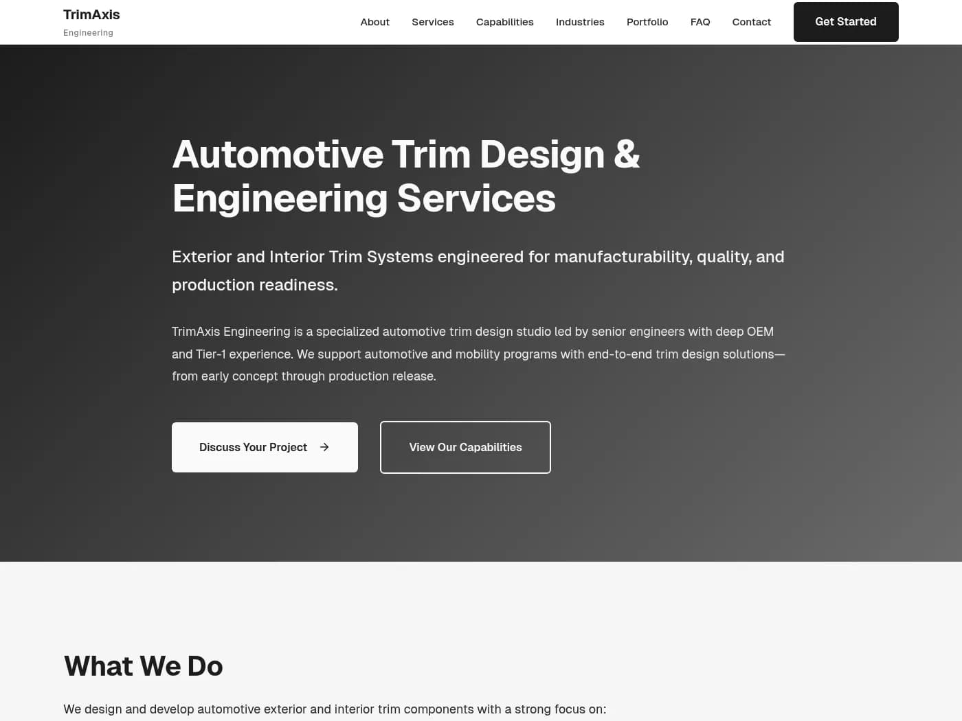 TrimAxis Engineering Portfolio