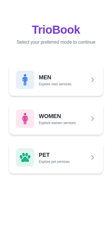 TrioBook Marketplace App