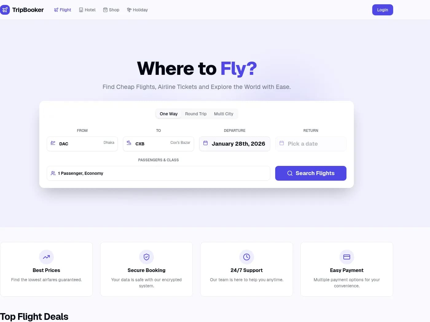 Trip Booker Portal