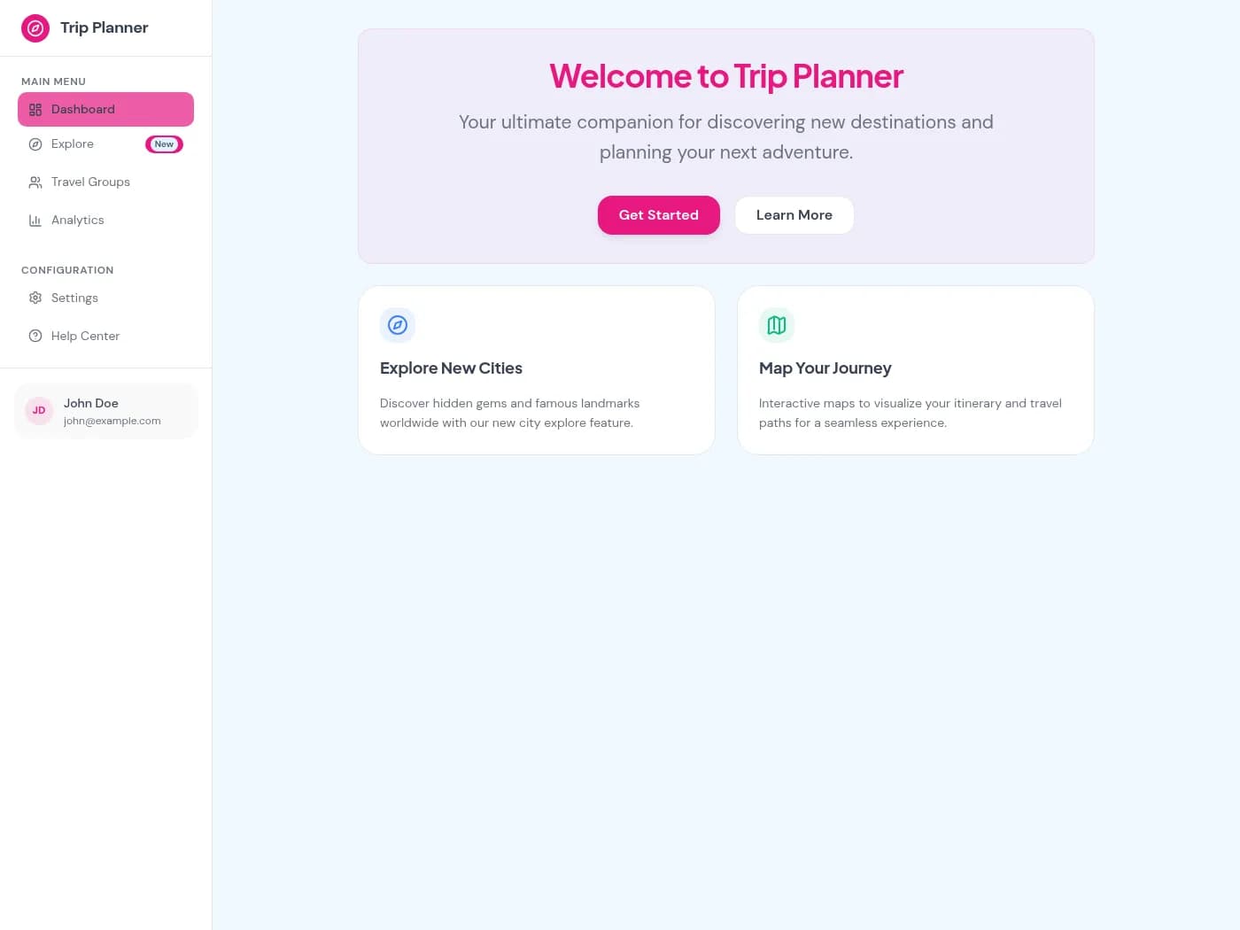 Trip Planner Explore