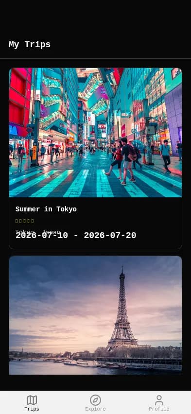 Trip Plan Dashboard