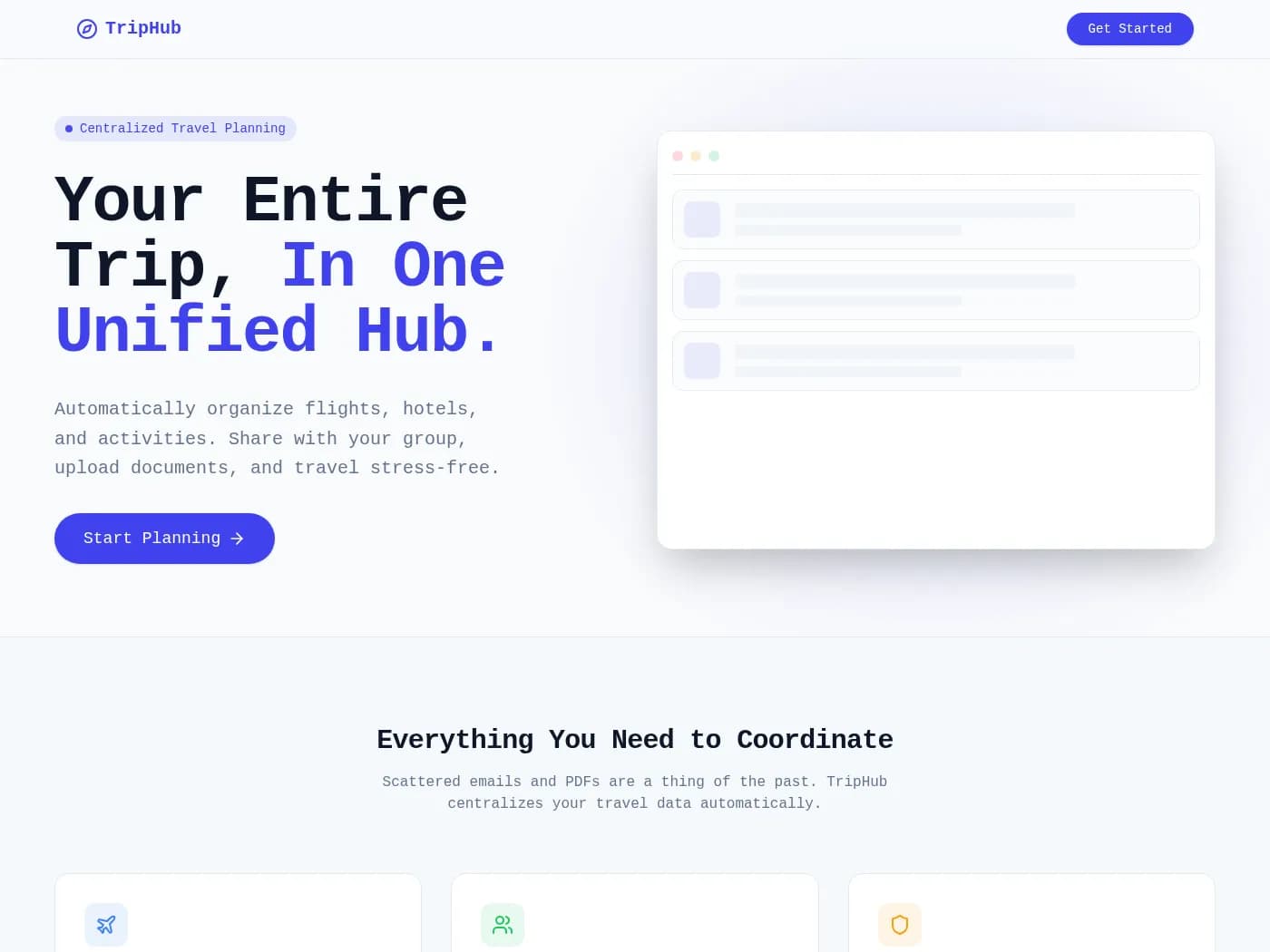 TripHub Dashboard