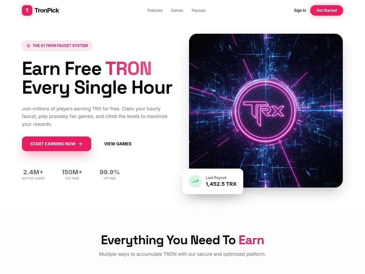TronPick Style Web App