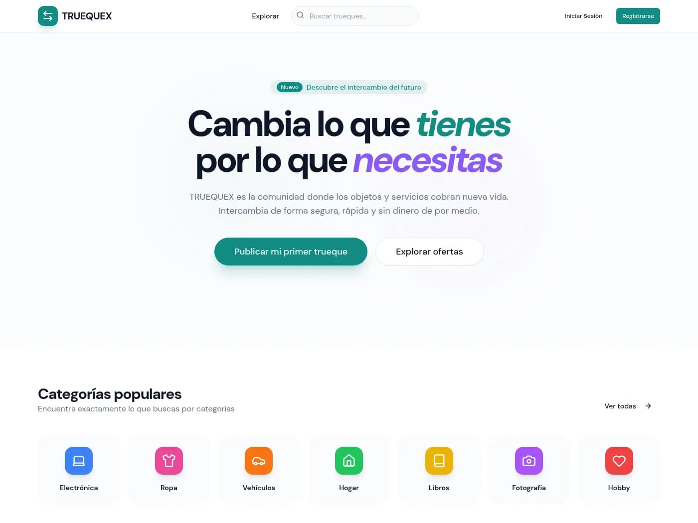 TRUEQUEX Barter Platform