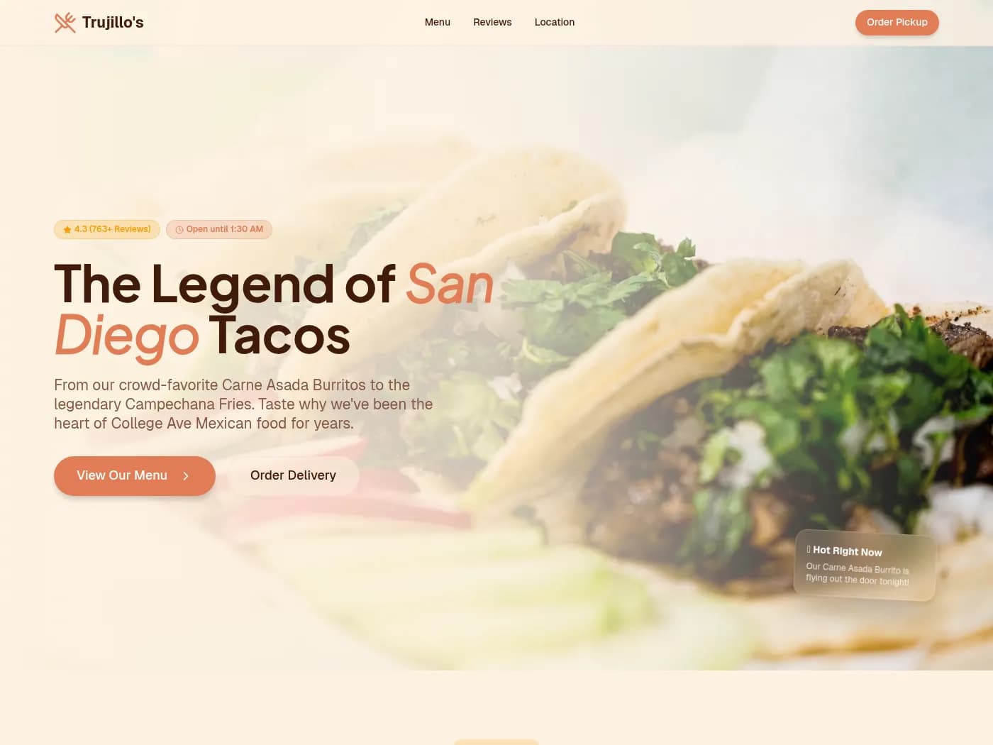 Trujillo's Taco Shop Web