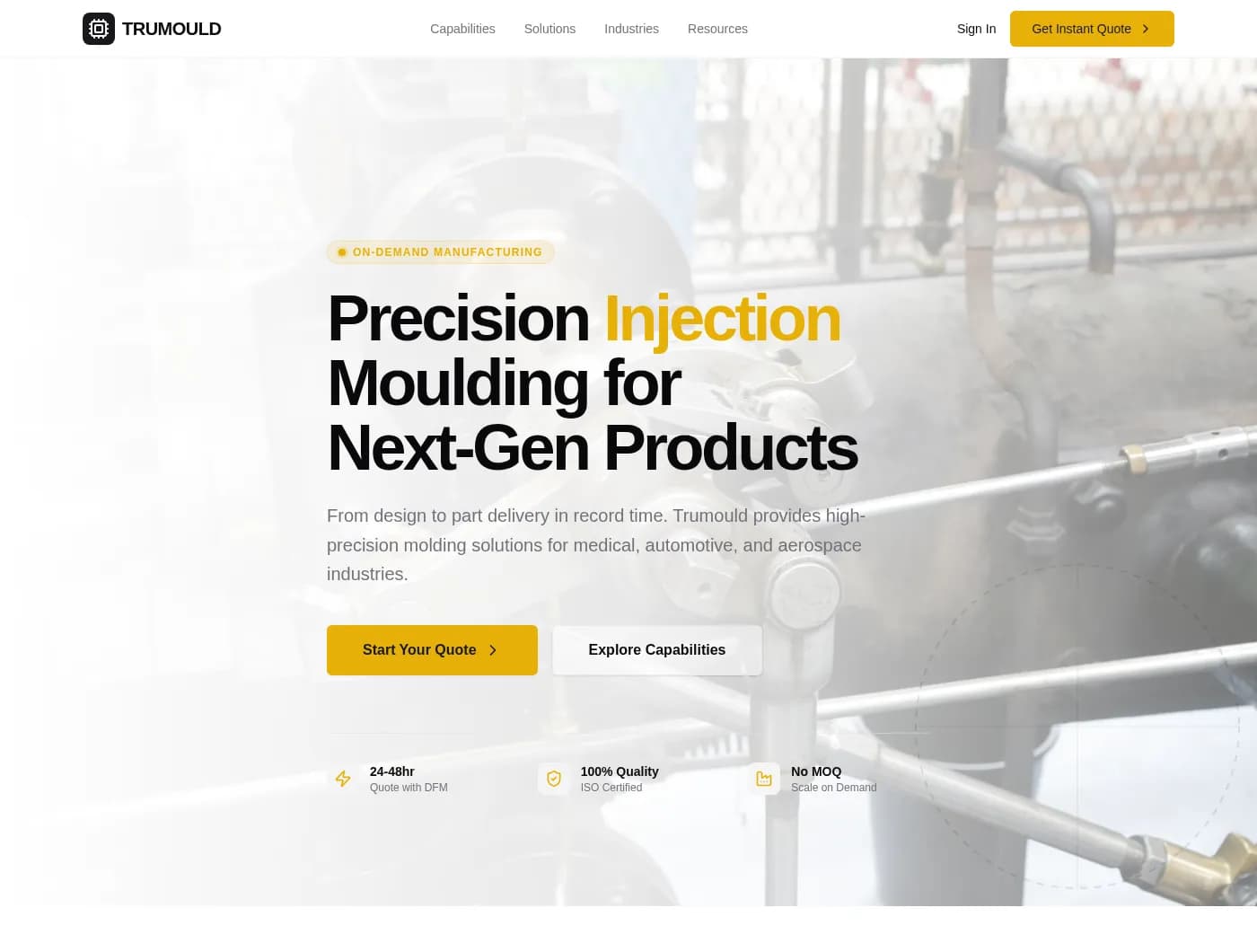 Trumould Manufacturing Portal