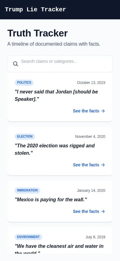 Trump Lie Tracker