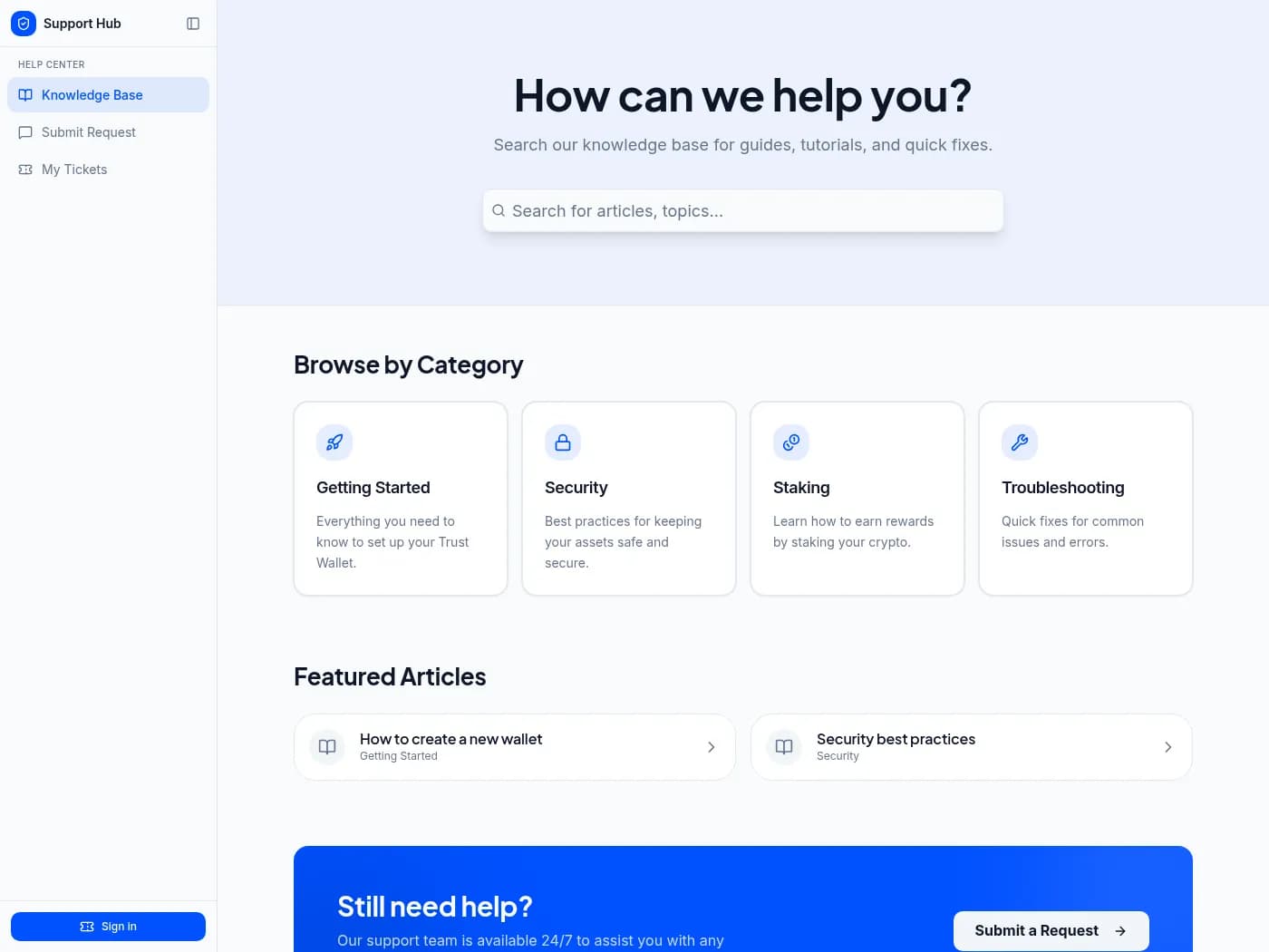 Trust Wallet Support Hub