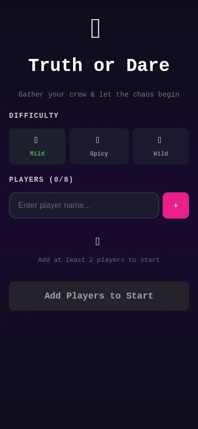 Truth or Dare Play
