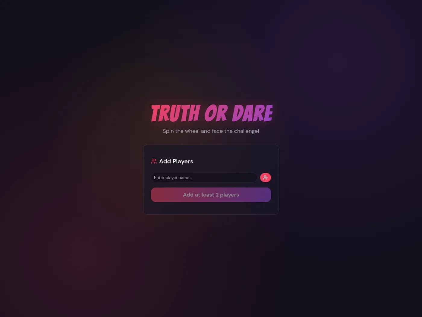 Spin Truth or Dare