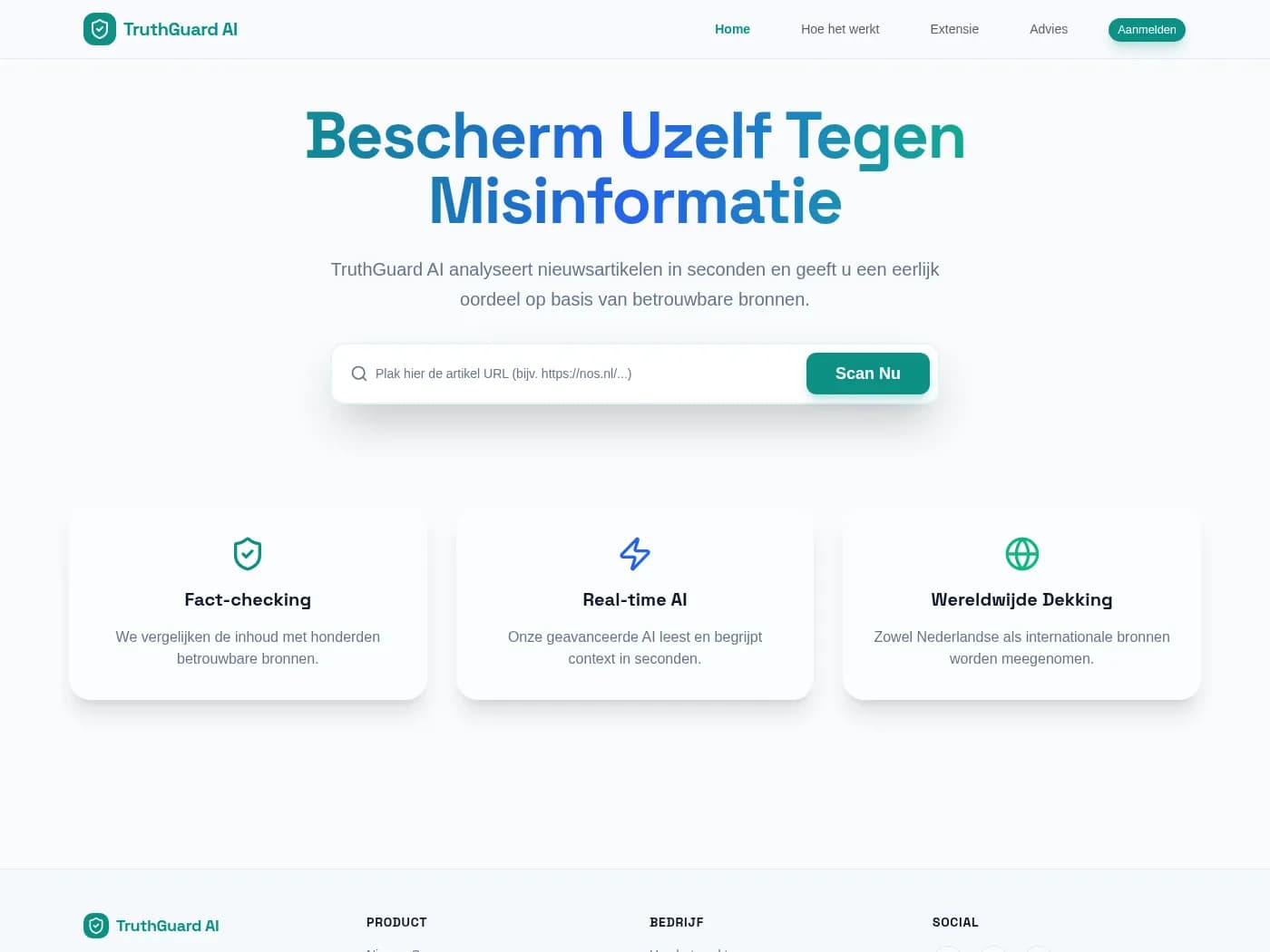 TruthGuard AI Website