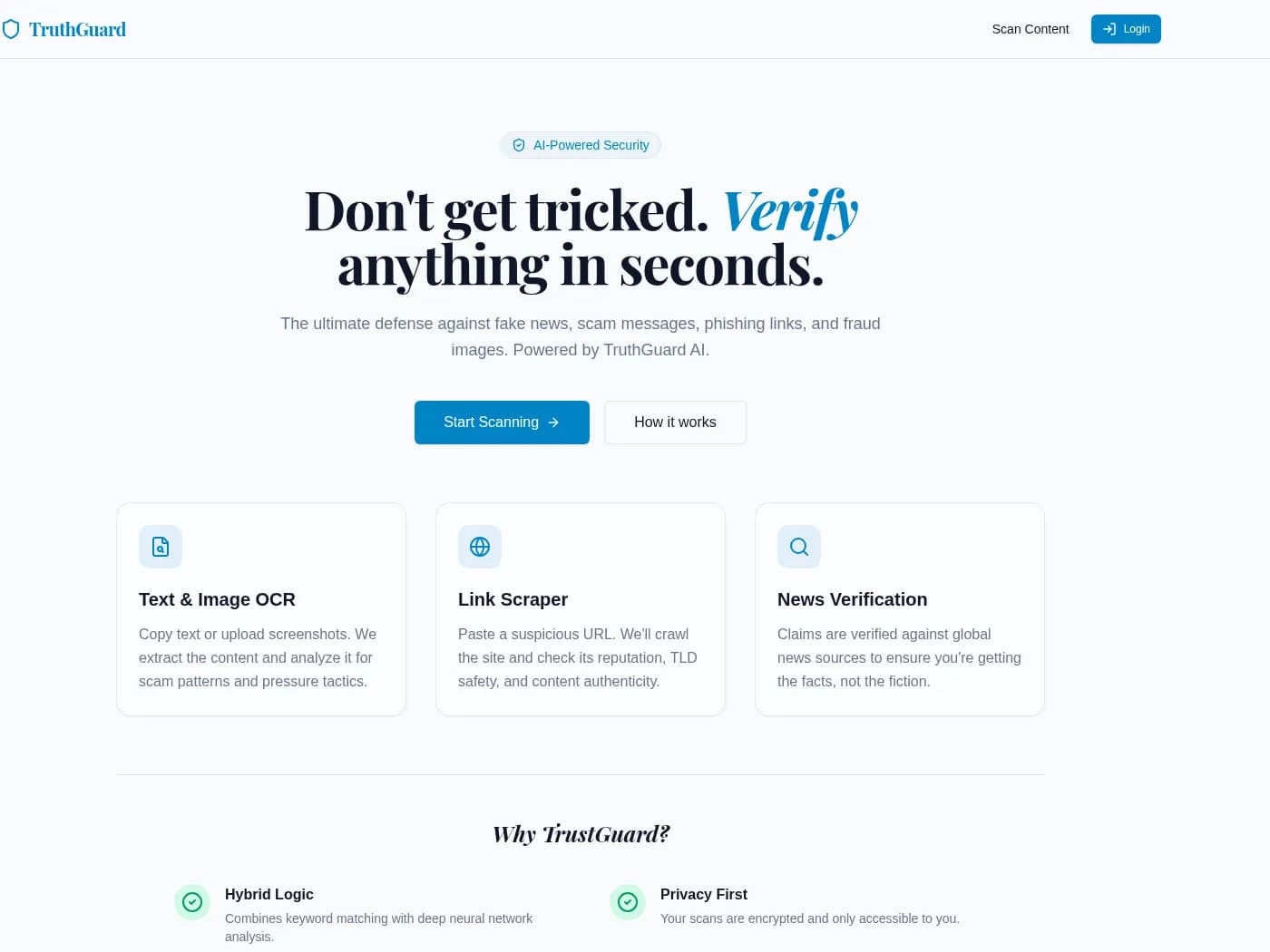 TruthGuard – Fake Content Detector