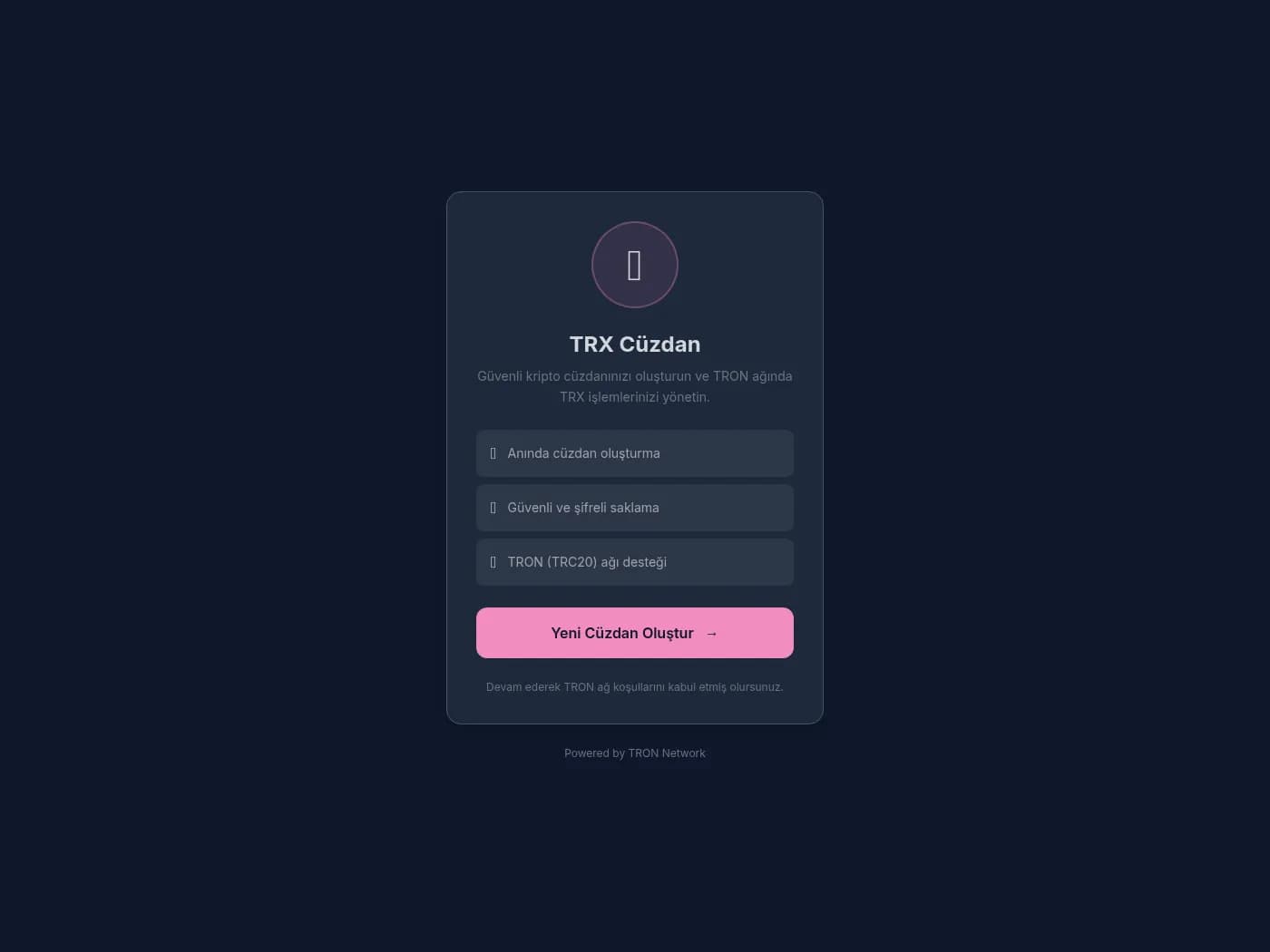 TRX Wallet Telegram Bot