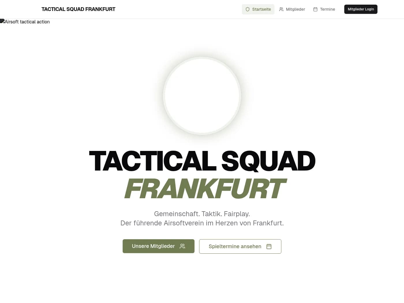 Tactical Squad Webportal