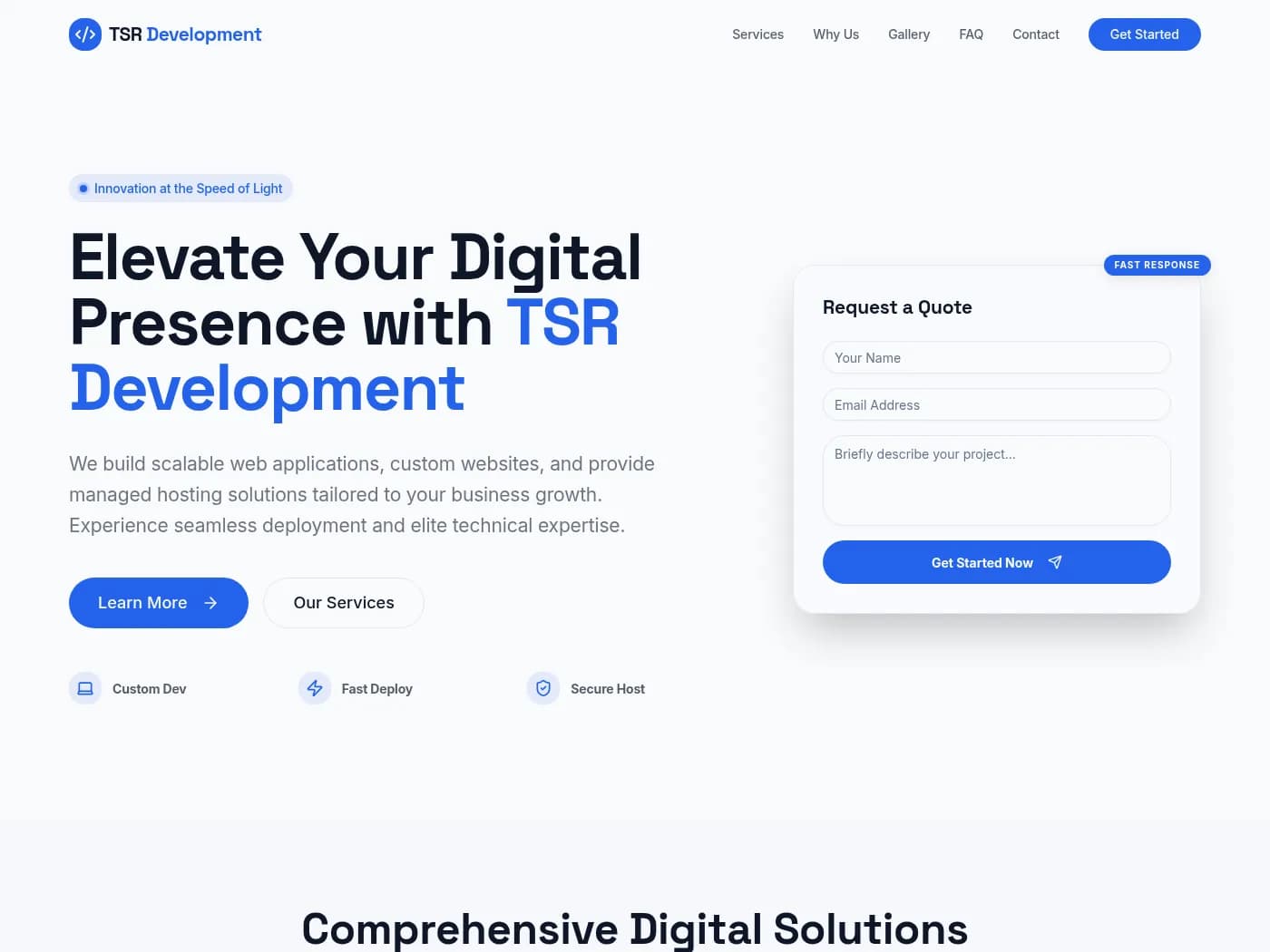 TSR Dev Website