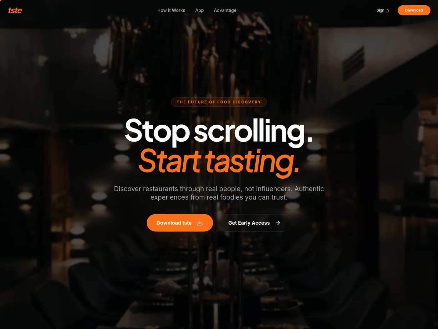 Tste Food Discovery