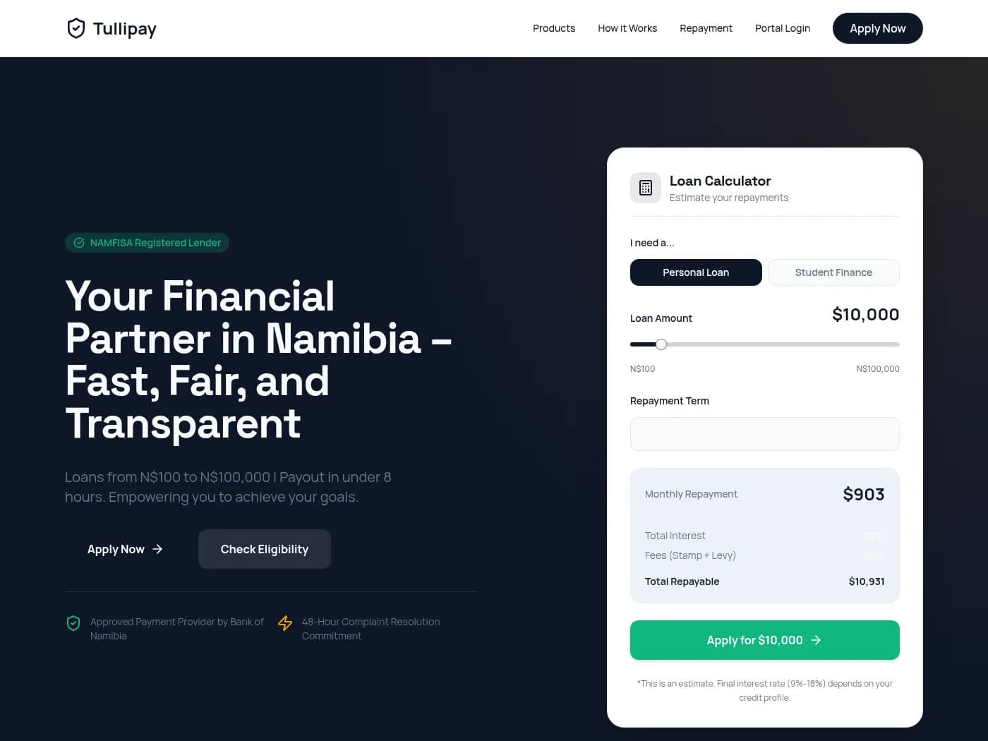 Tullipay Digital Lending Portal