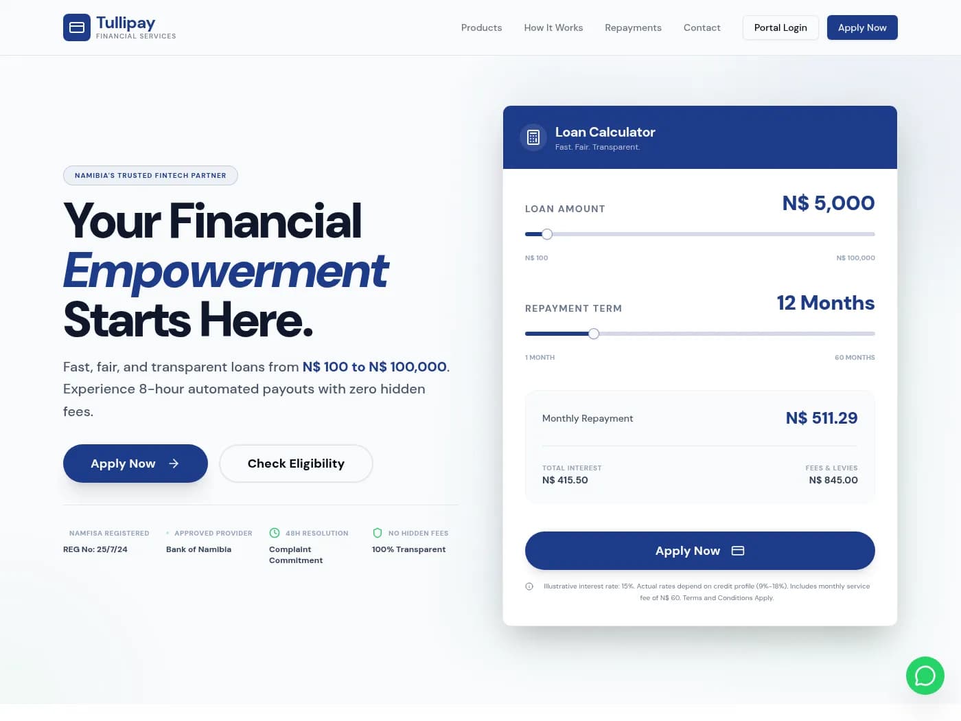 Tullipay Fintech Website