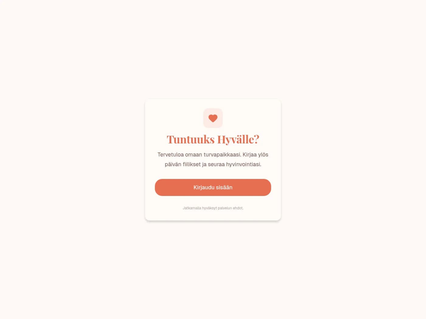 Tuntuuks Hyvälle App