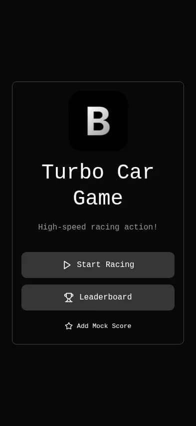 Turbo Car Game