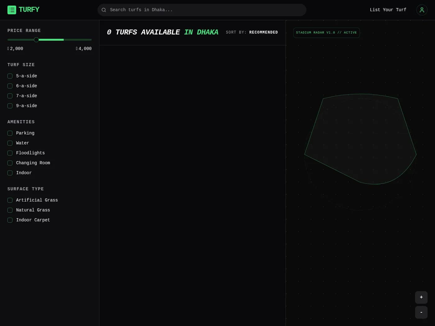 Turfy Desktop Booking Hub