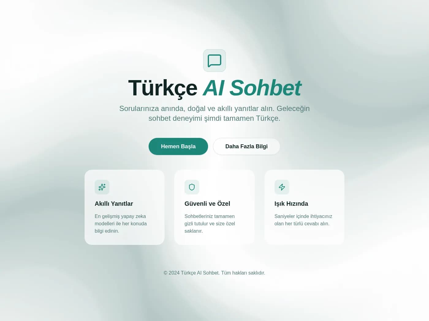Türkçe AI Sohbet