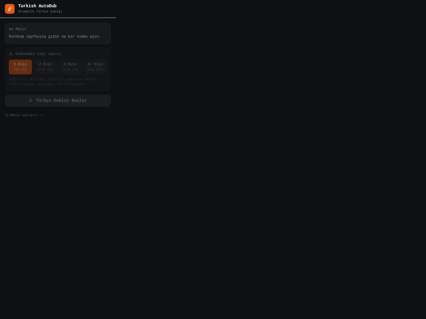 Turkish AutoDub Extension