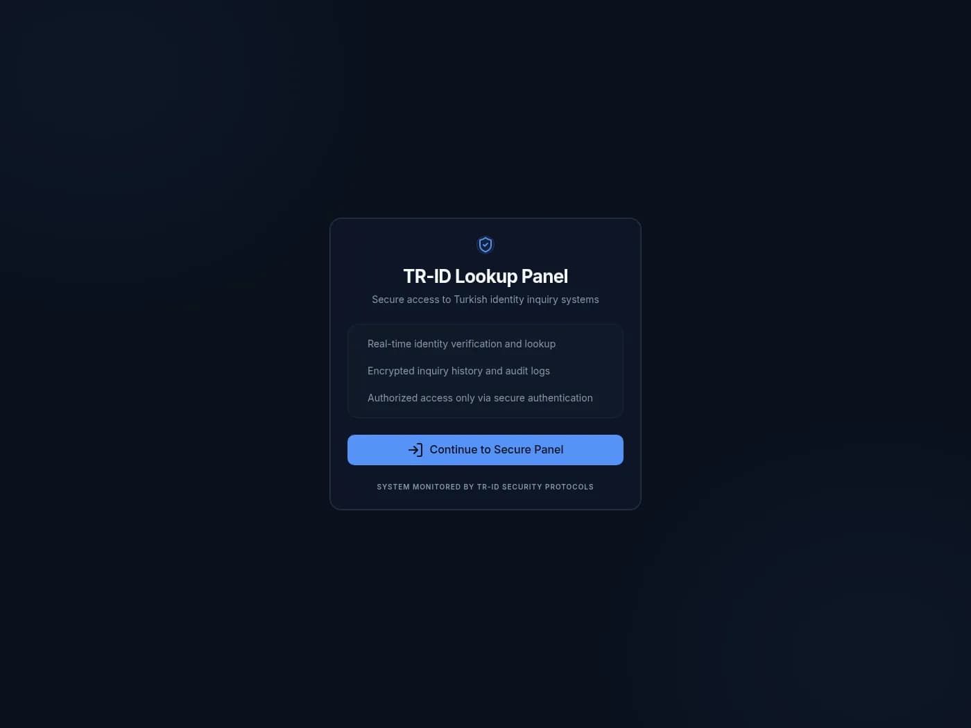 Turkish ID Lookup Panel