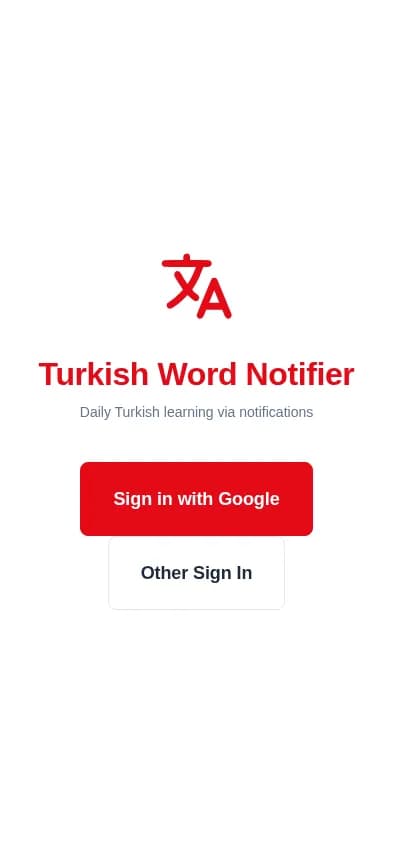 Turkish Word Notifier