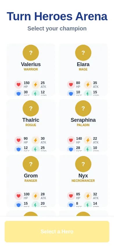 Turn Heroes Arena