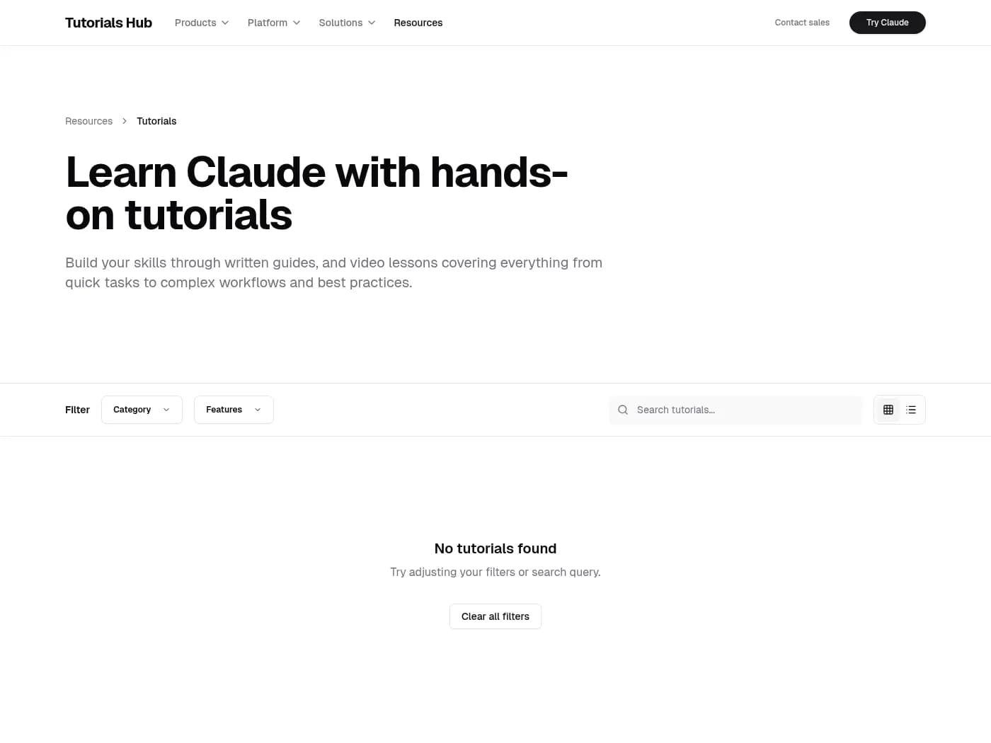 Tutorials Hub Clone