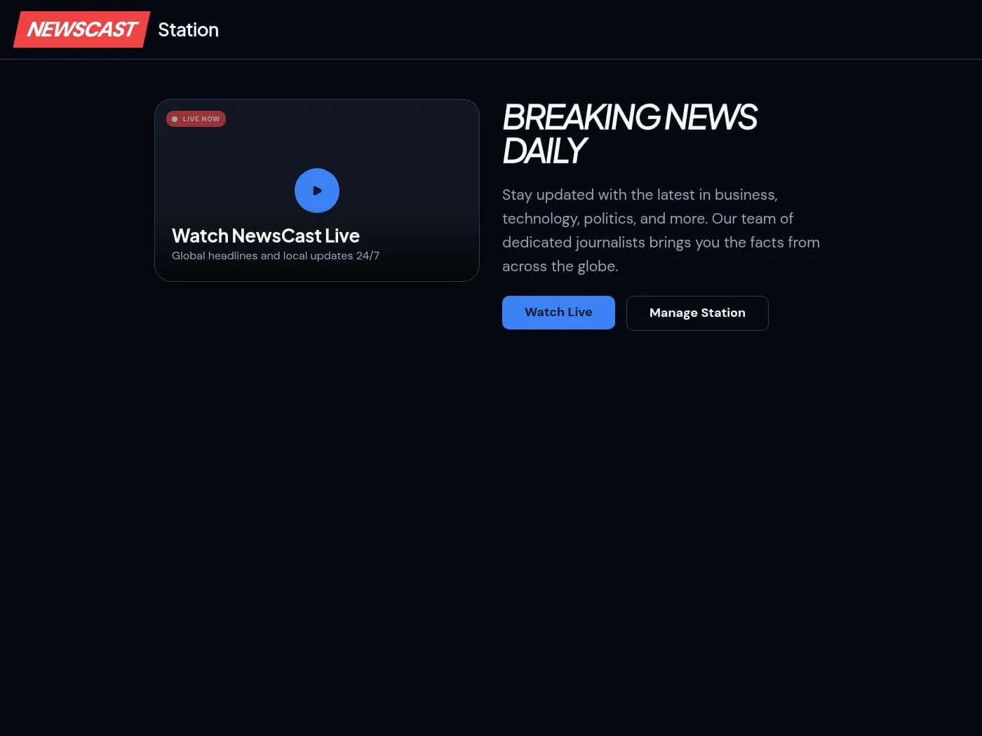 NewsCast Station