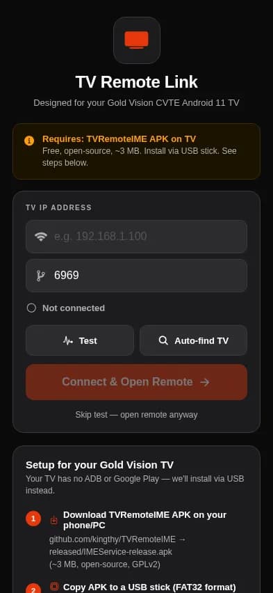 Smart TV Remote Link