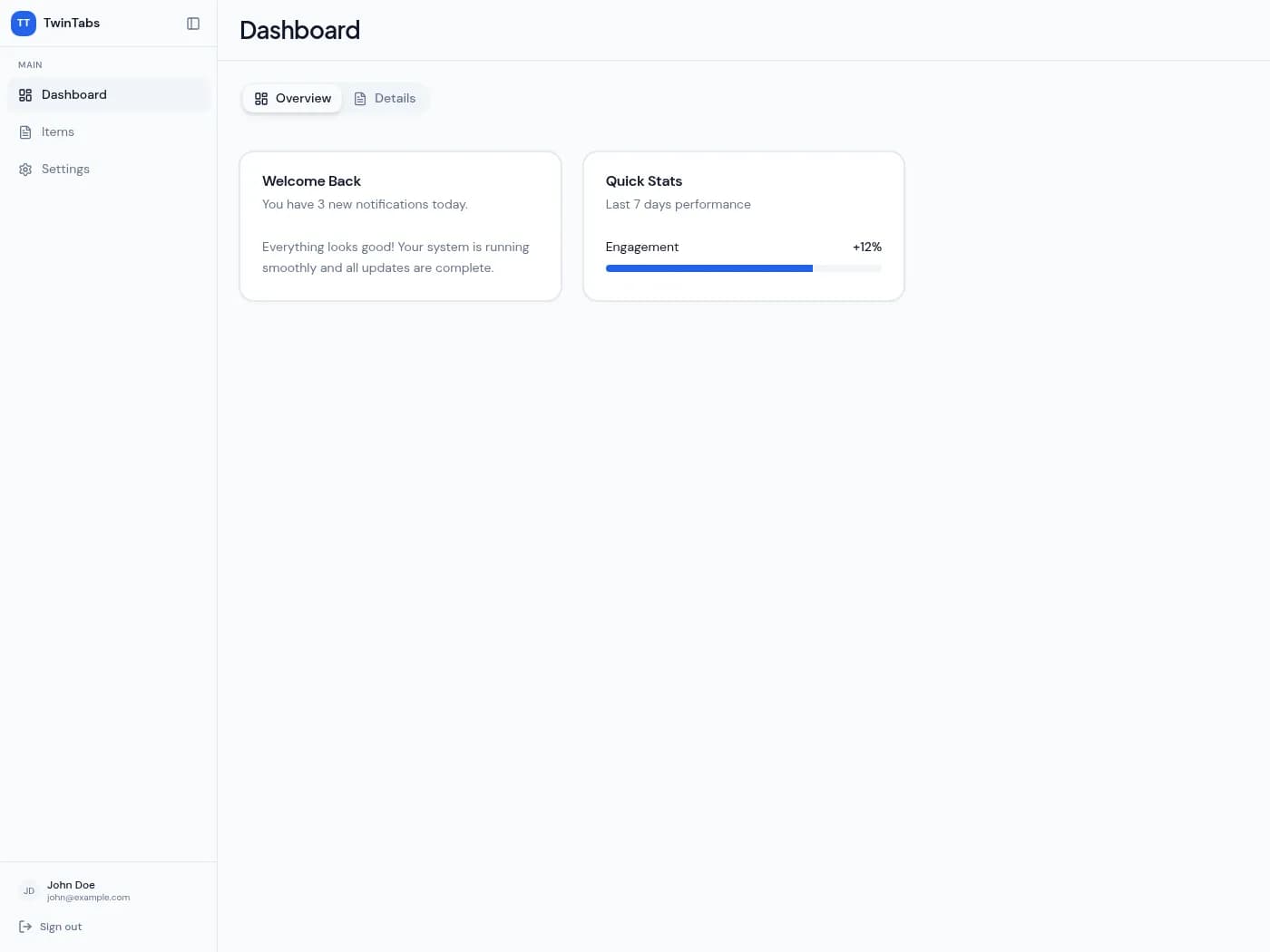TwinTabs UI